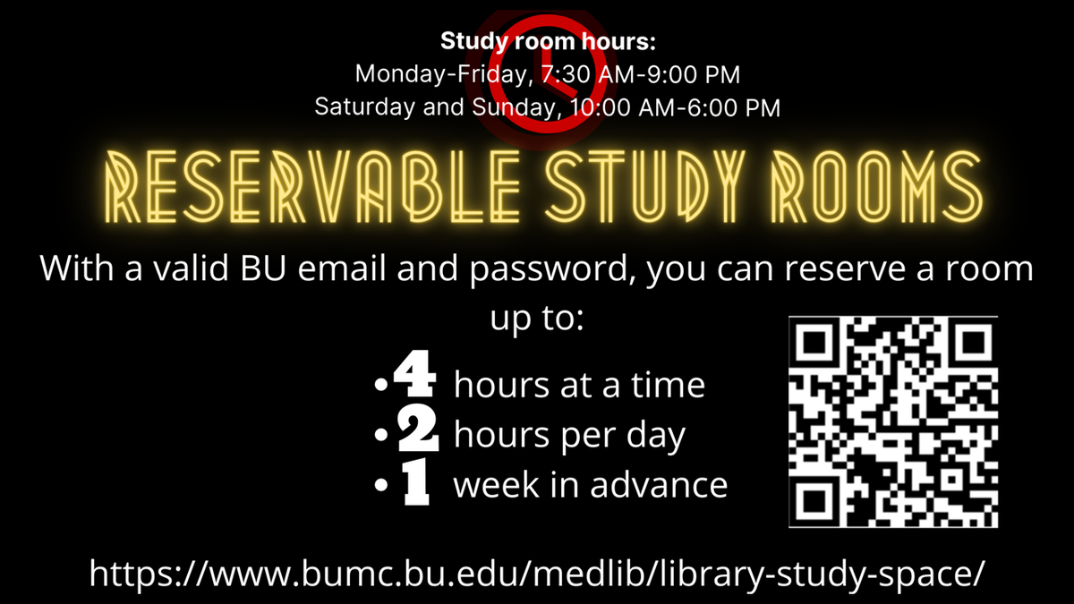 Reservable Study Rooms Now Available | Boston University Medical Campus