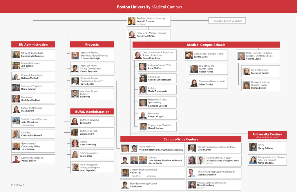 BUMC Organizational Chart; BUMC Org Chart; Medical Campus Org Chart ...
