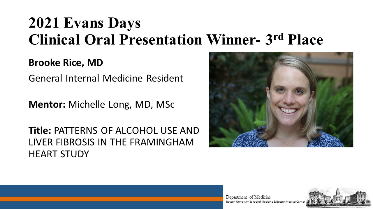 2021 Evans Day Clinical Oral Presentation Winner | Gastroenterology