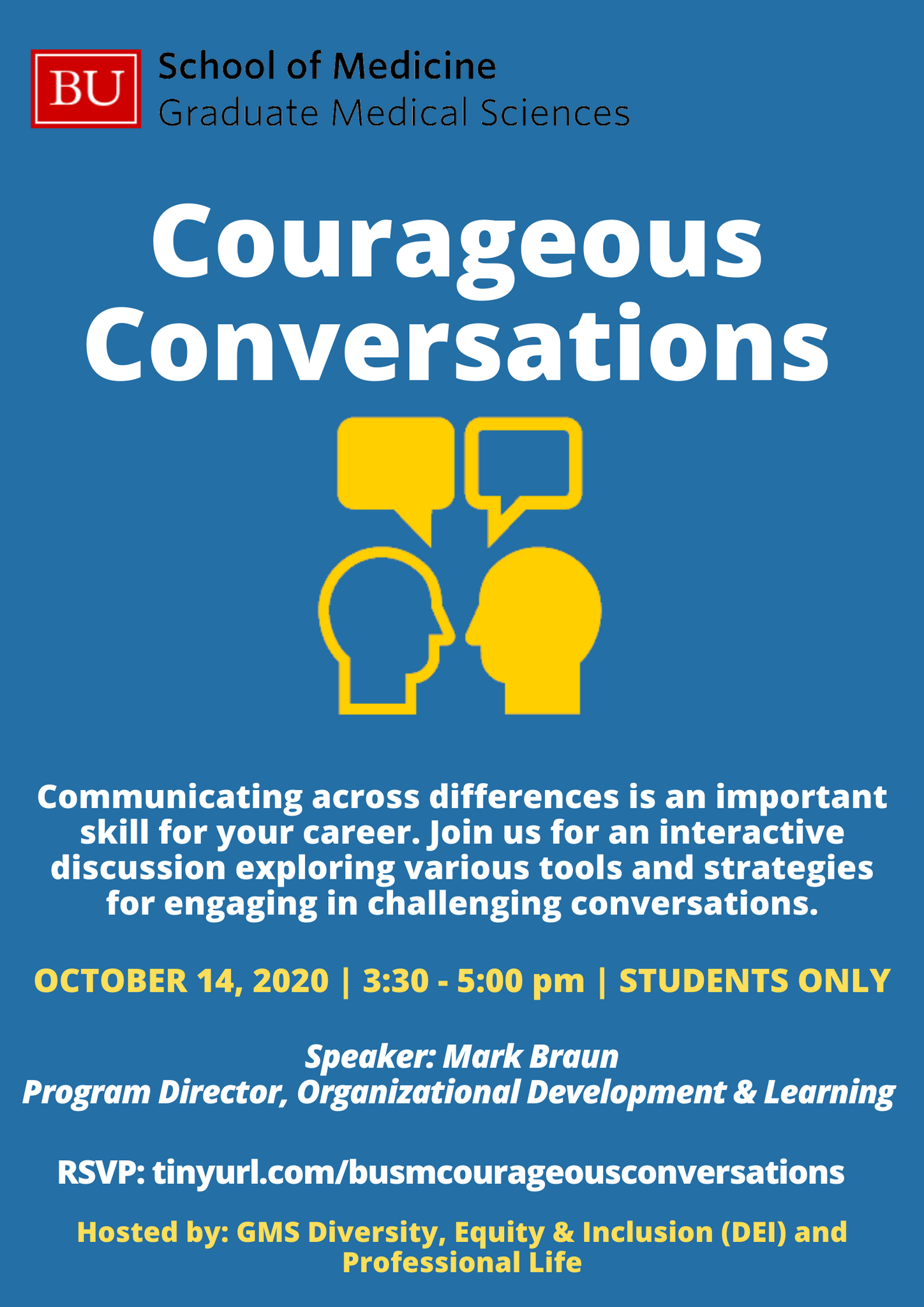 10/14 – Courageous Conversations | Graduate Medical Sciences
