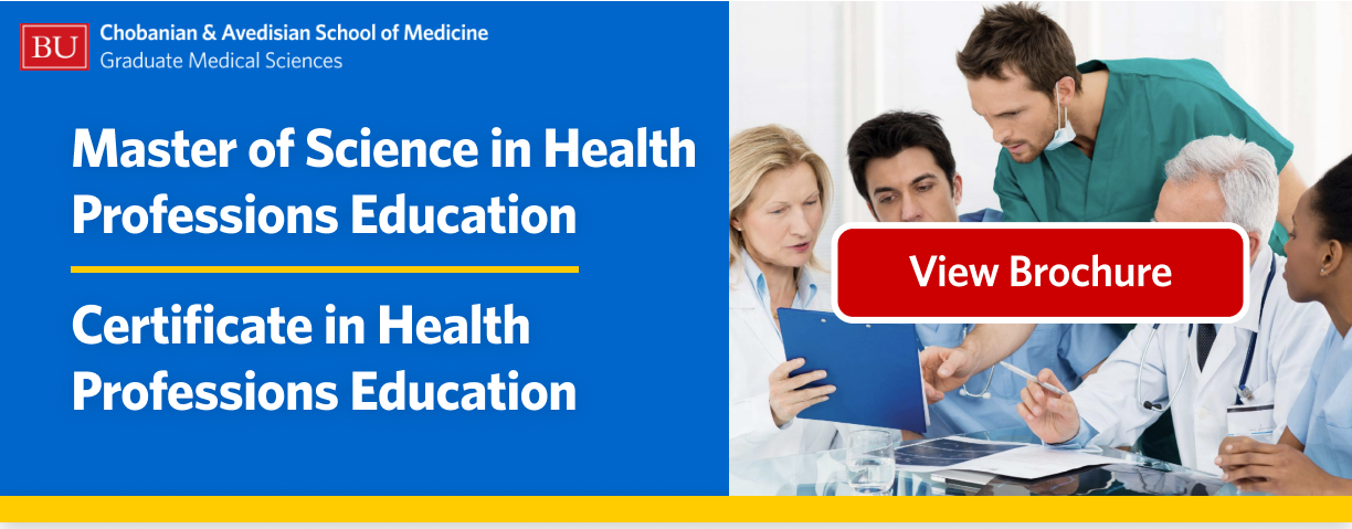 MS in Health Professions Education Brochure | Graduate Medical Sciences