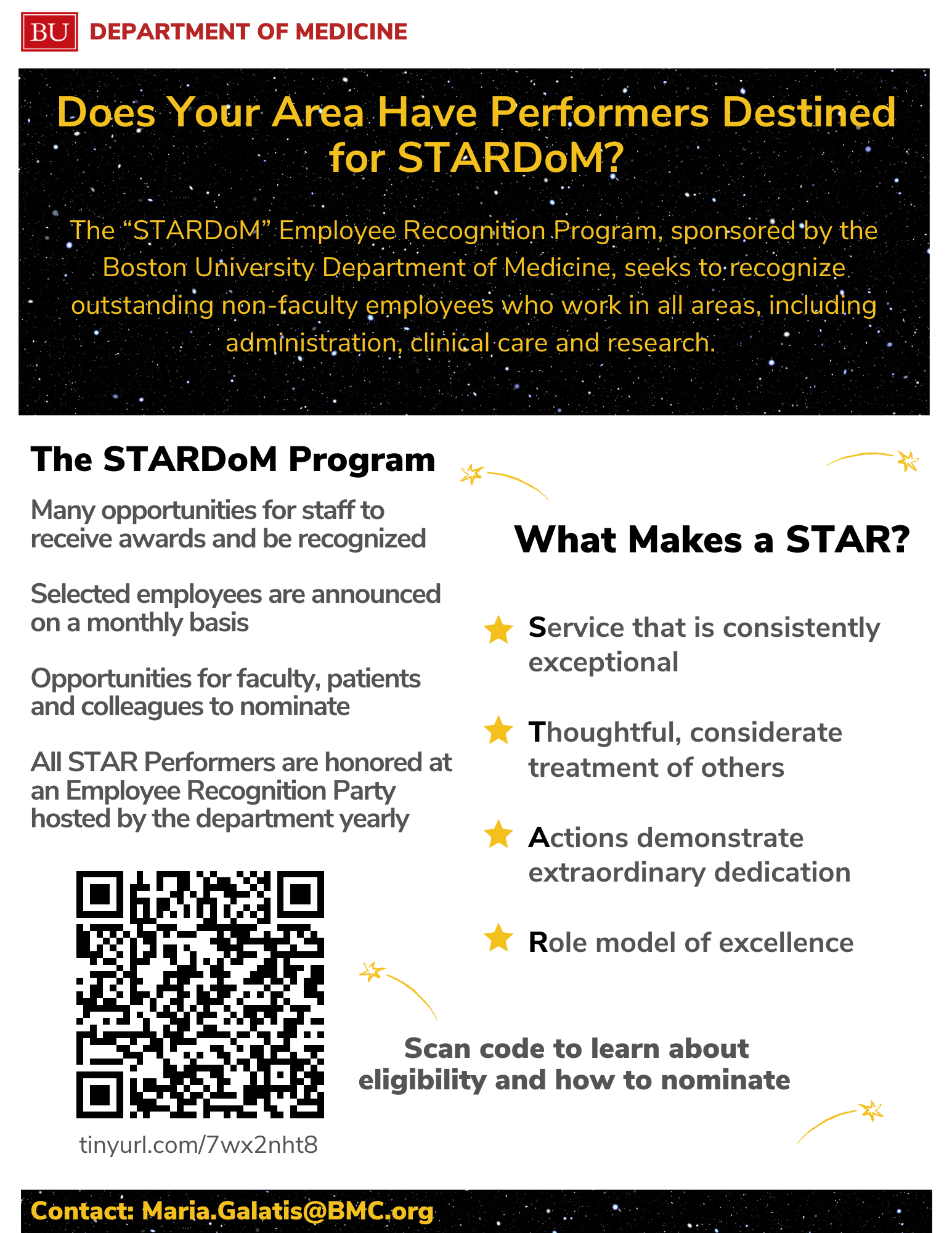 STARDoM – Employee Recognition Program | Medicine