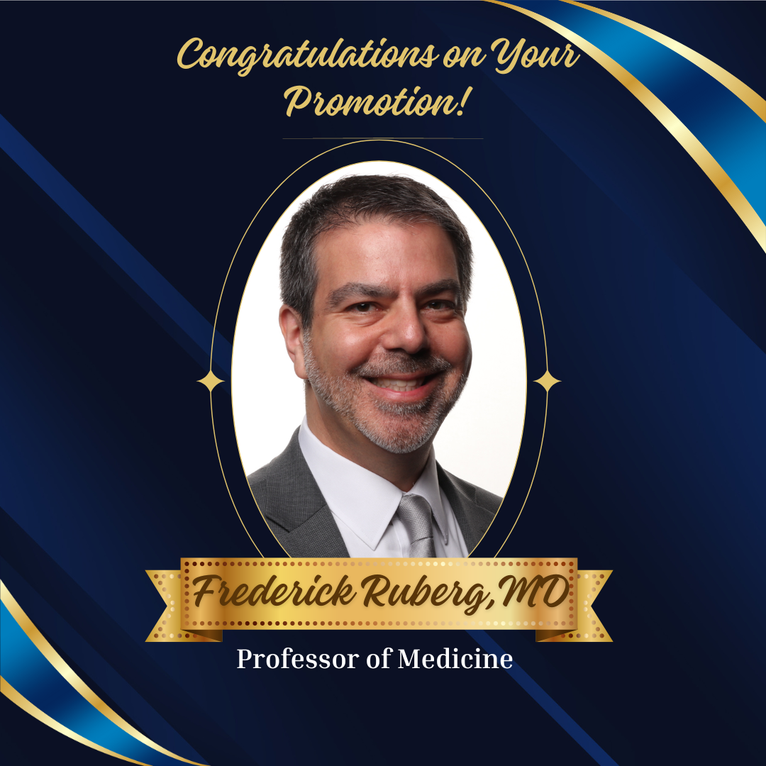 Congratulations to Dr. Frederick Ruberg – Promotion to Professor | Medicine