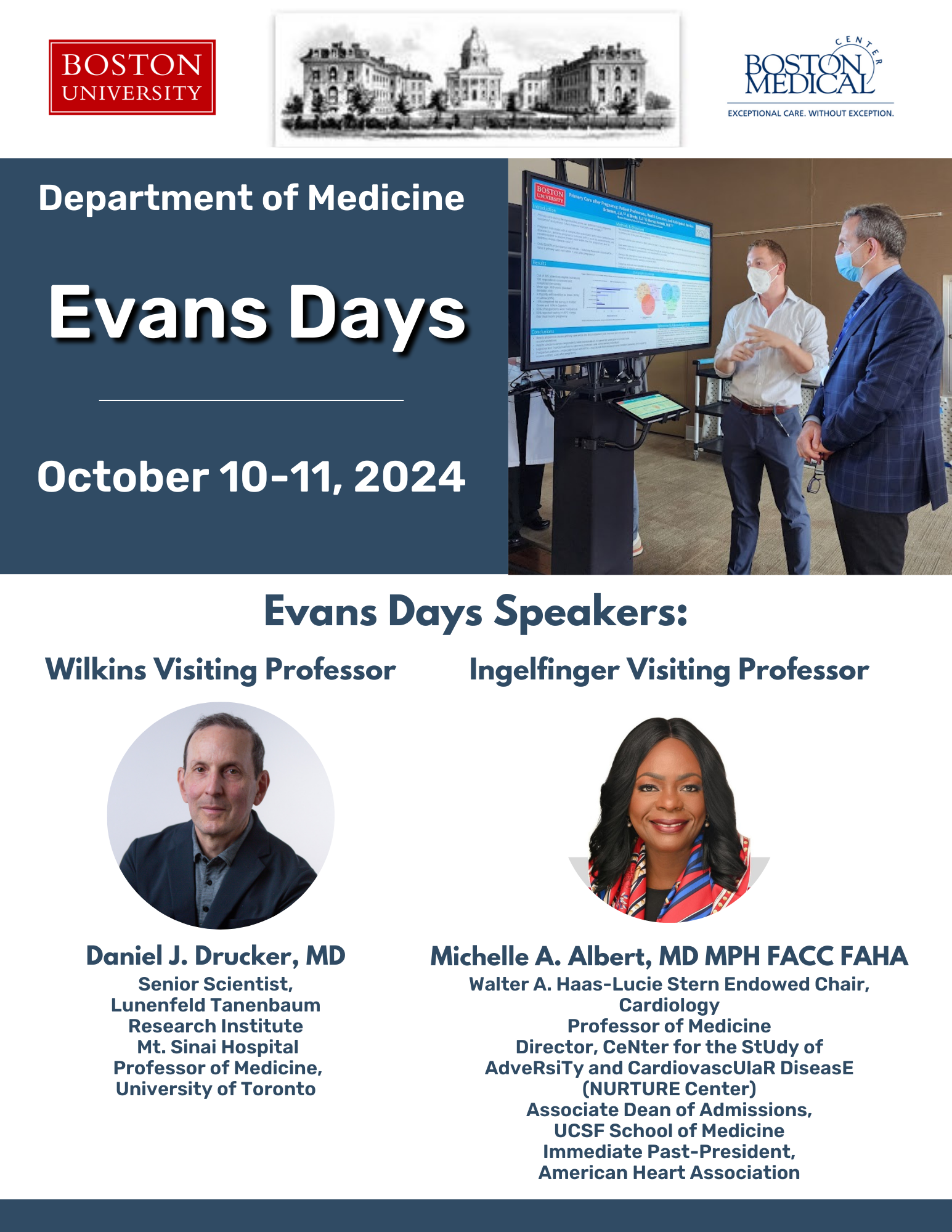 2024 Evans Days Speakers Announced! October 10-11, 2024 | Medicine