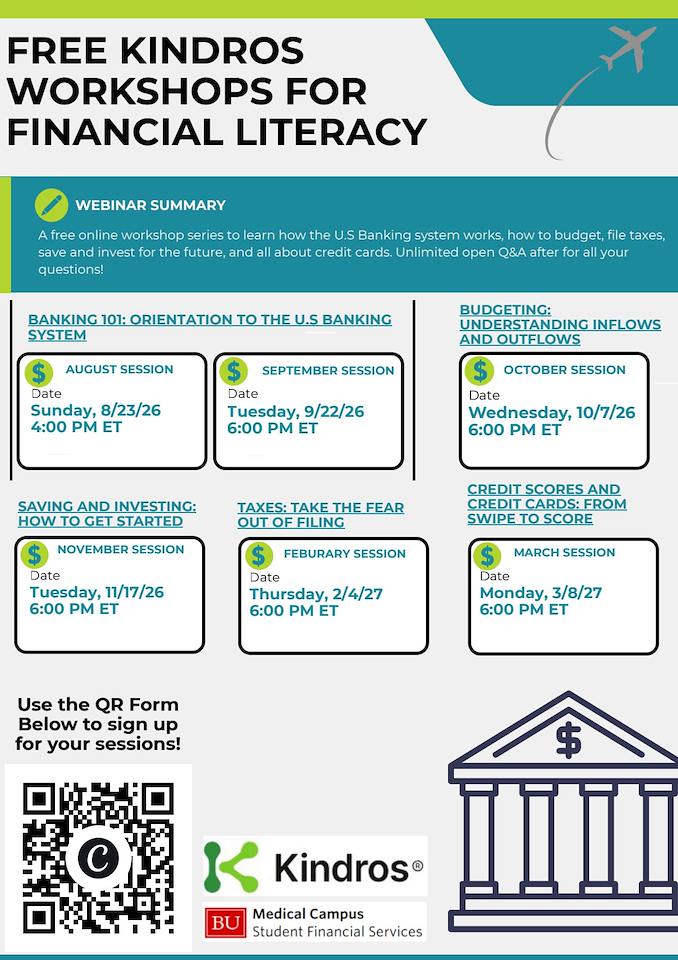 SFS and Kindros: Financial Wellness Workshops | Student Financial Support